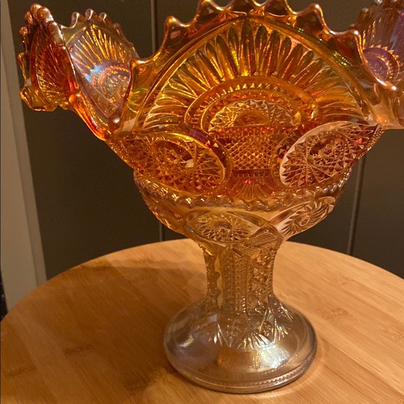 Accents | Vintage Amber Glass Compote | Poshmark
